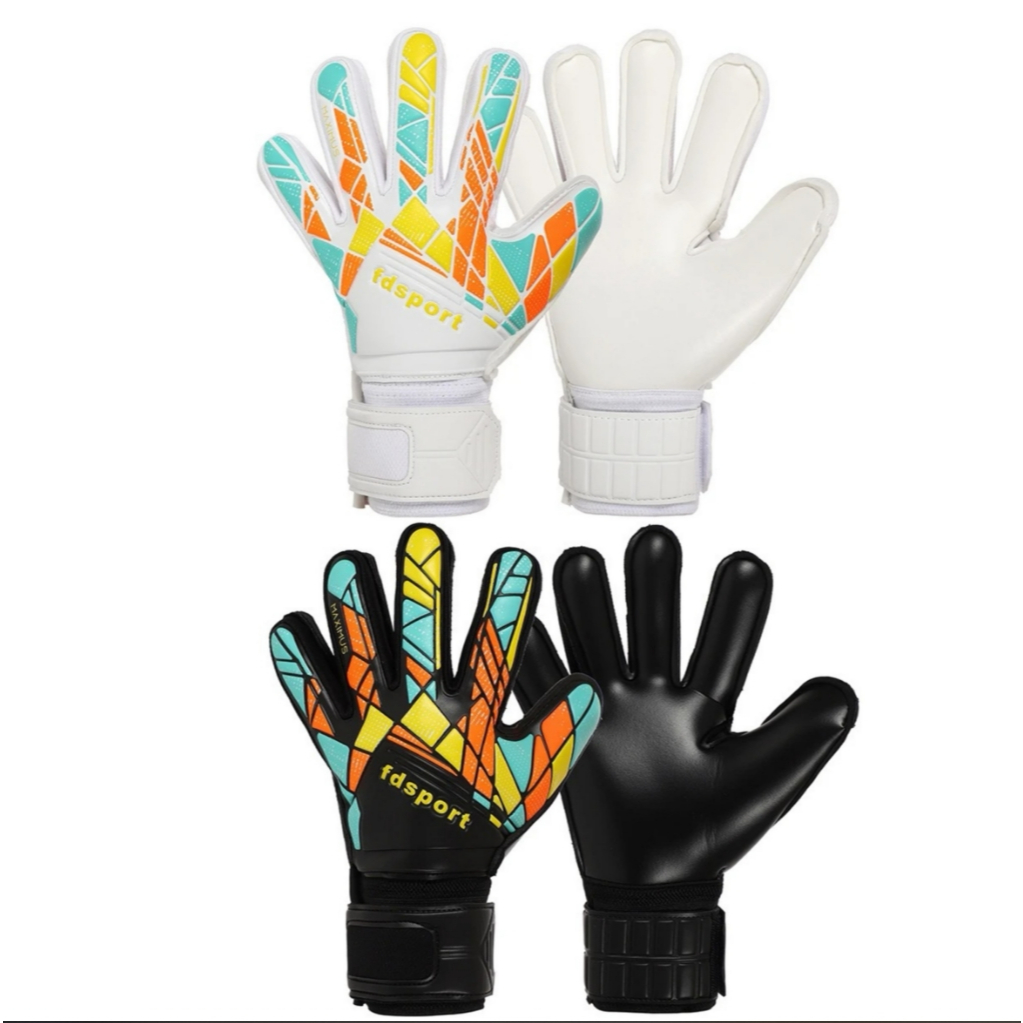 Football Gloves Goalkeeper Latex Tape Finger Guard Gloves Adult ...