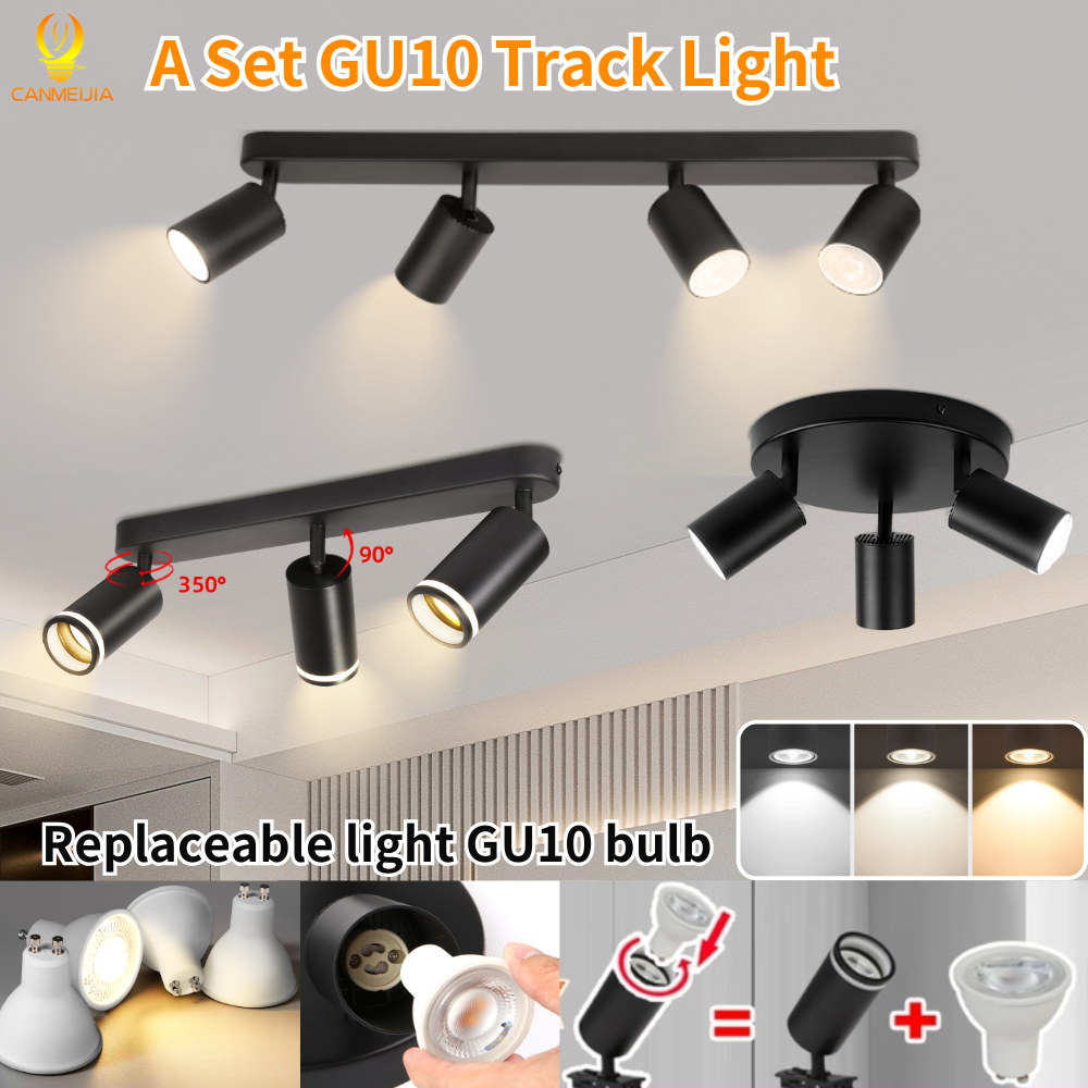 Led Track Light Ceiling Light Tricolor Spotlight Track Rail Lamp ...