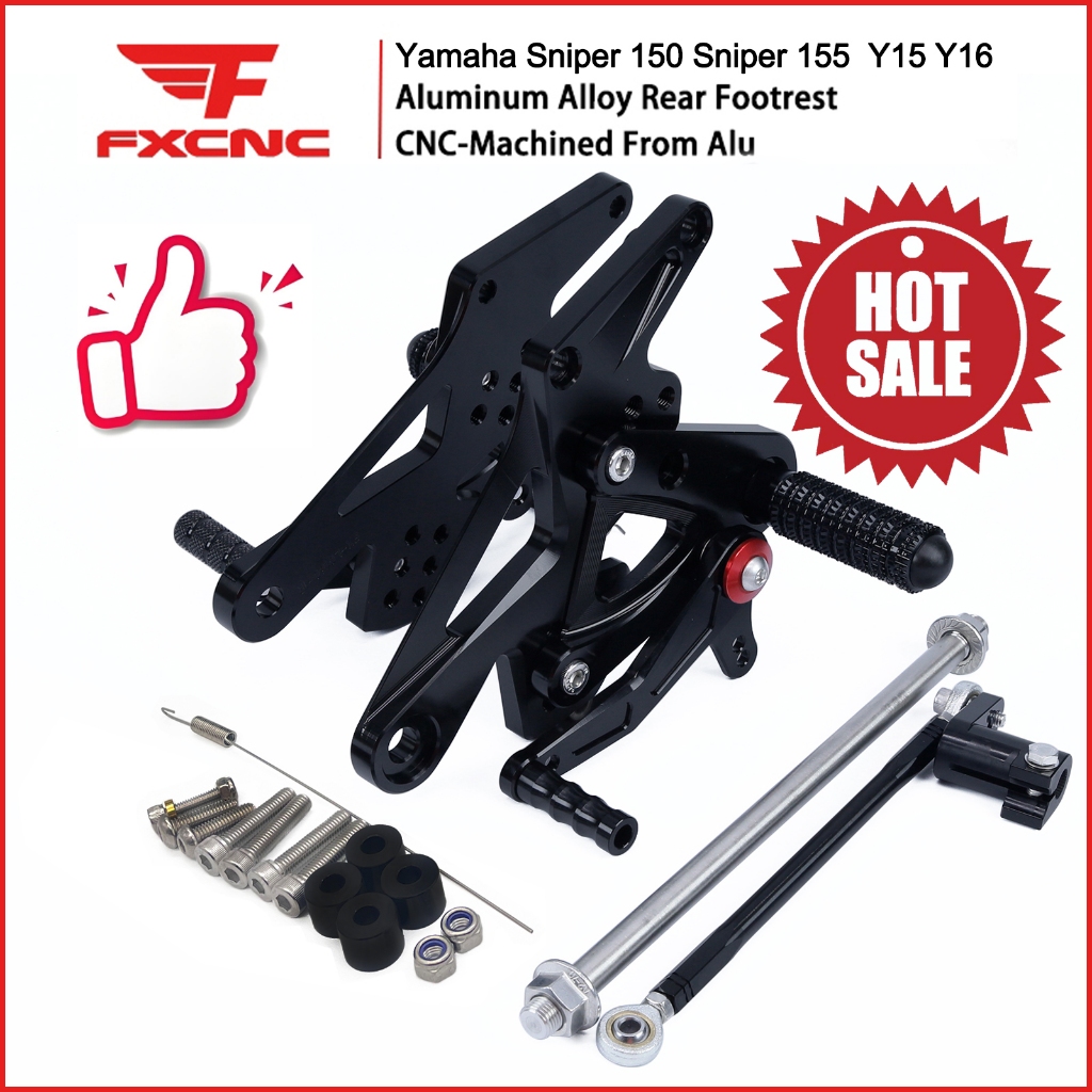 FXCNC SHIFTER Rear Sets Rearsets for Yamaha Sniper 150 155 Y15/Y16ZR ...