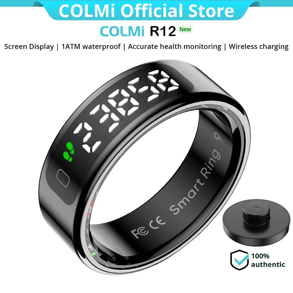 COLMI smart ring R12 Screen Display 1ATM waterproof Accurate health monitoring Motion monitoring ...