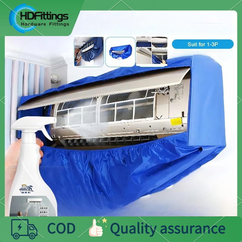 Aircon Cleaning Cover + Aircon Cleaner 500ml 1-1.5HP 2-3HP Air ...