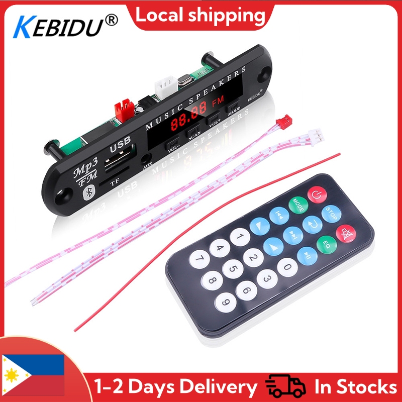 [Local Stock] Wireless Bluetooth 5.0 Decoder Board 5.0 DC 9V 12V MP3 WMA Audio Module USB TF ...