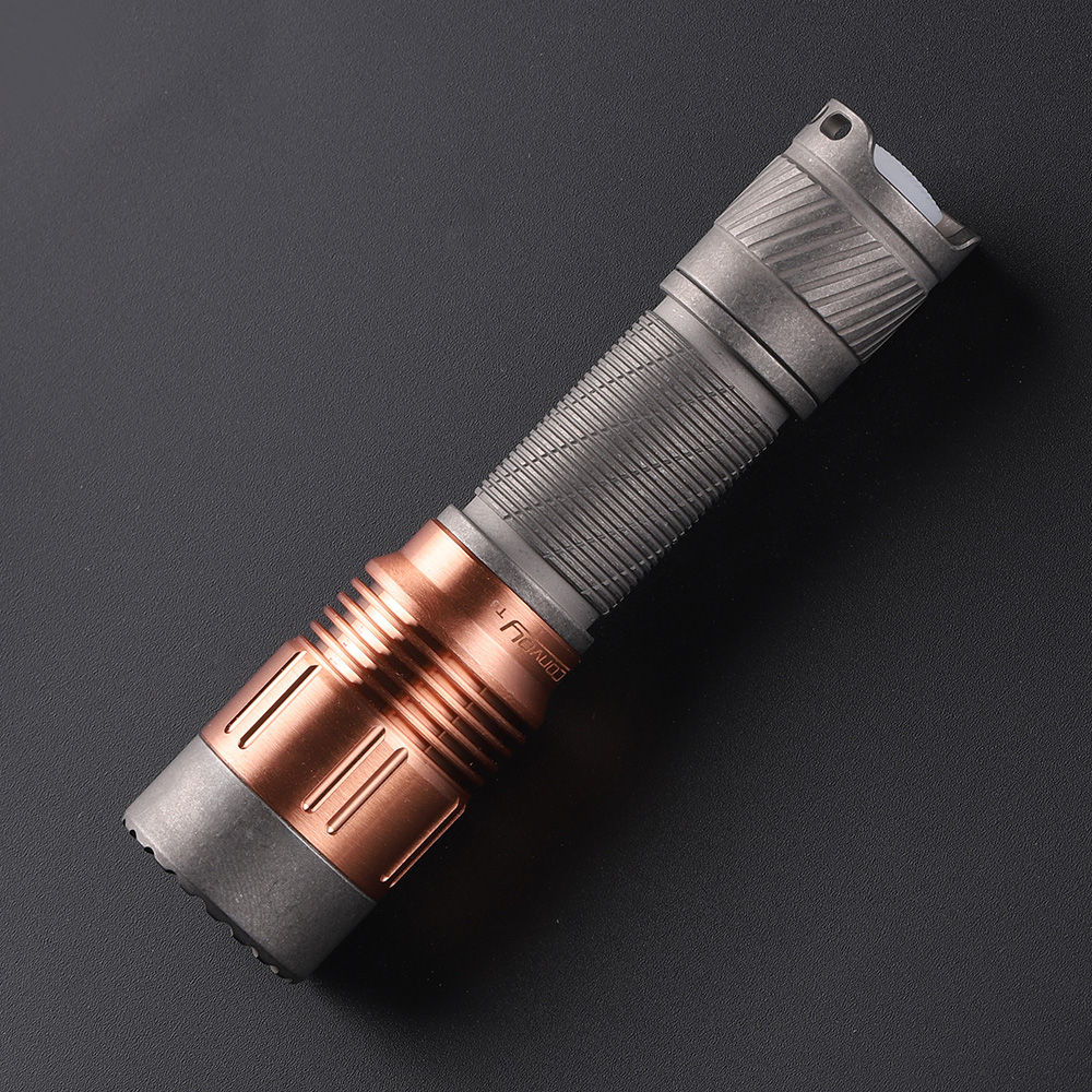 Convoy T6 copper head glossy stonewash Ti AA 14500 flashlight | Shopee ...