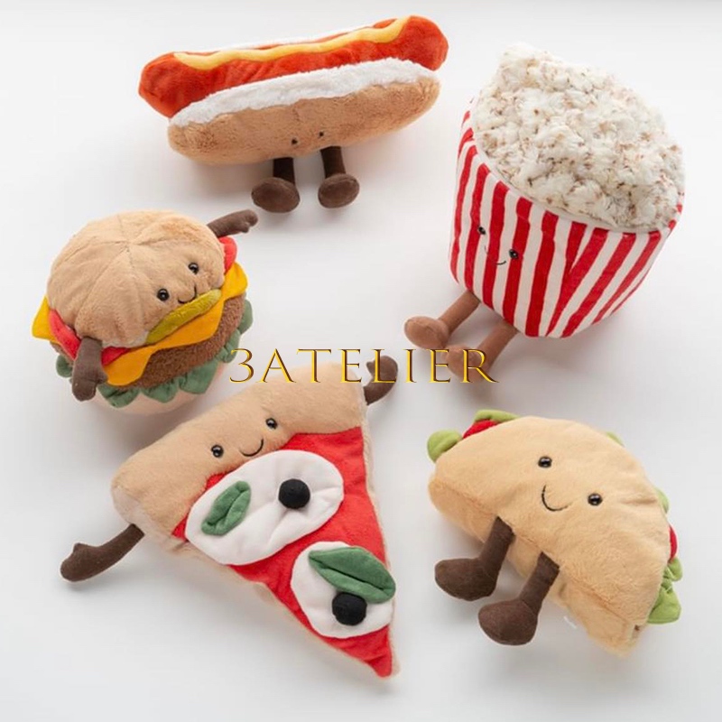 jELLYCAT Amuseables Burger/Pizza/Taco/Sandwich/Popcorn Soft Toy ...