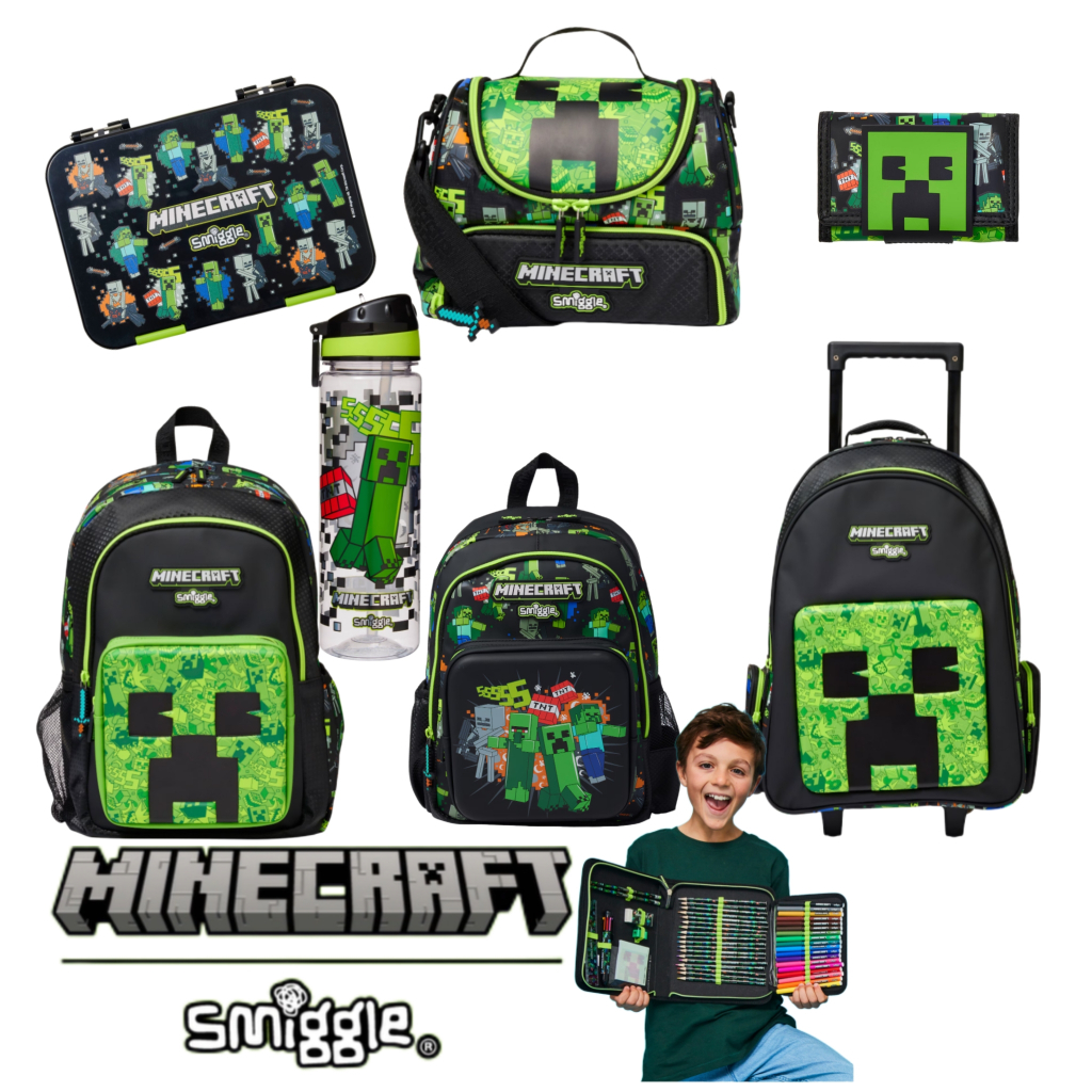 Smiggle Minecraft Classic Backpack | Shopee Philippines