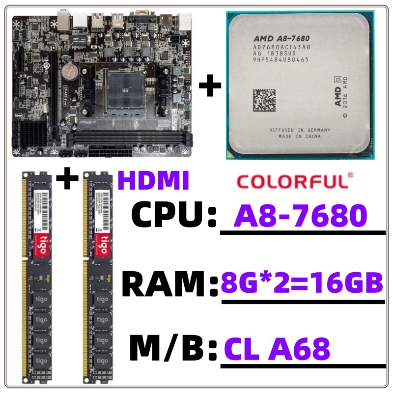 Colorful used FM2 FM2 C.A68M A8-7680/A10-7800/A8-7600/A8-7650/A8-7500 ...