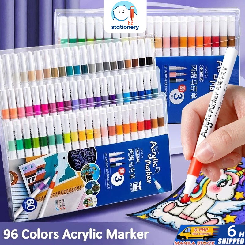 96 colors Acrylic Marker Pen Set Colored Pen color pen Coloring set ...