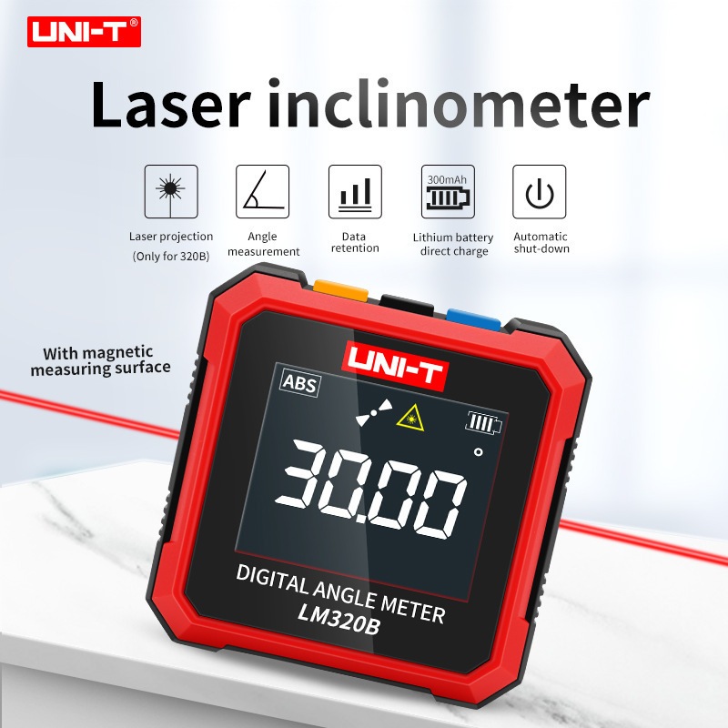 UNI-T LM320A/LM320B Digital Angle Meter Digital Display Inclinometer Laser Inclinometer ...