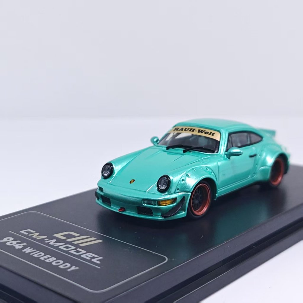 CM 1 64 Green RWB 964 Widebody Classic Sports Model Diecast Metal Car ...