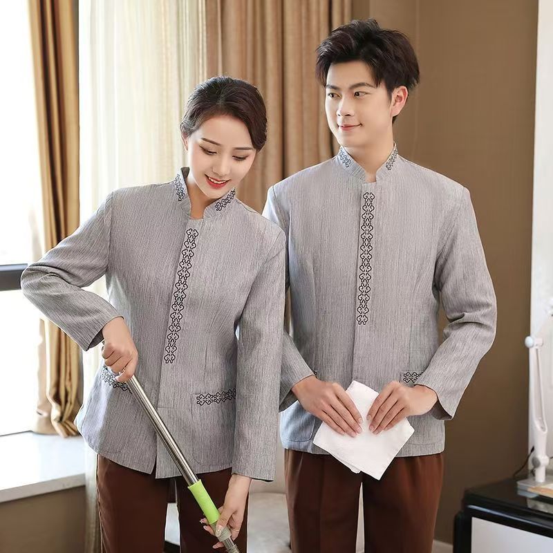 Short Sleeve Housekeeping Uniform For Hotel Room Service Workers Spring ...