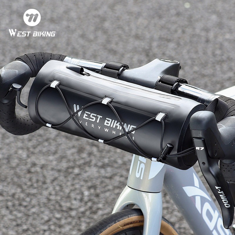 WEST BIKING Portable Bike Handlebar Bag 2L Large Capacity Bicycle Frame ...