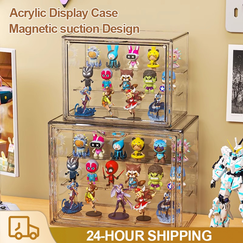 Acrylic Display Case Boxes Popmart Transparent Box Storage Organizer ...