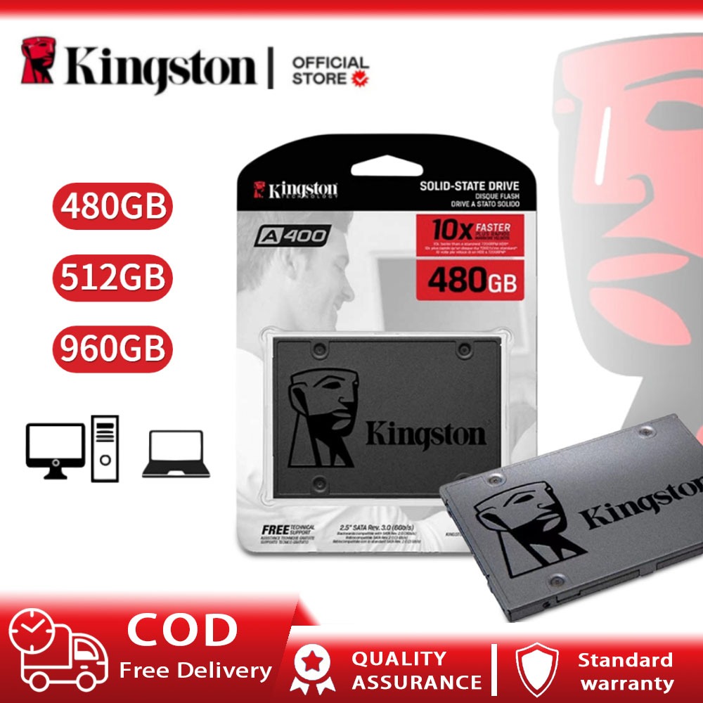 Kingston A400 480GB 512GB 960GB SATA3 2.5" Internal SSD Solid State Drive (SA400S37/480G/512GB ...