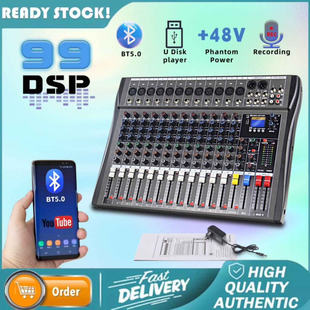 【COD】mixer audio 4 channel The professional CT-12 channel USB ...