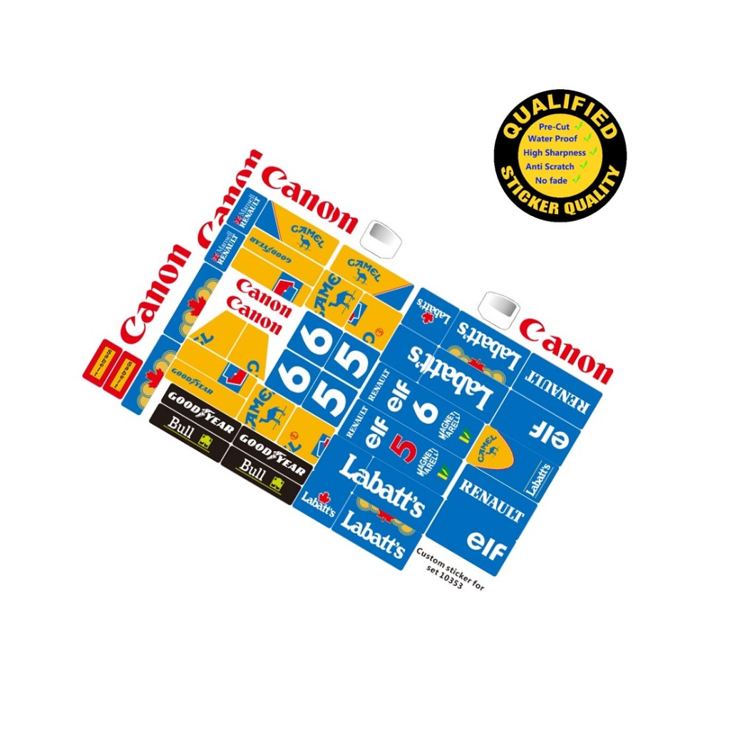 Custom sticker for LEGO 10353 Williams Racing, sticker only. | Shopee ...