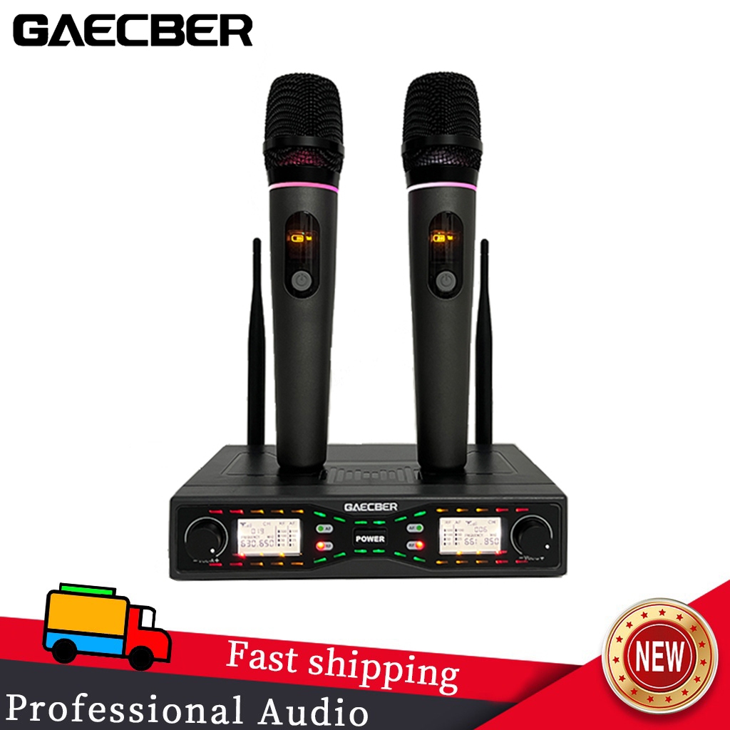 Wireless microphone with adjustable frequency for audio mixer amplifier ...