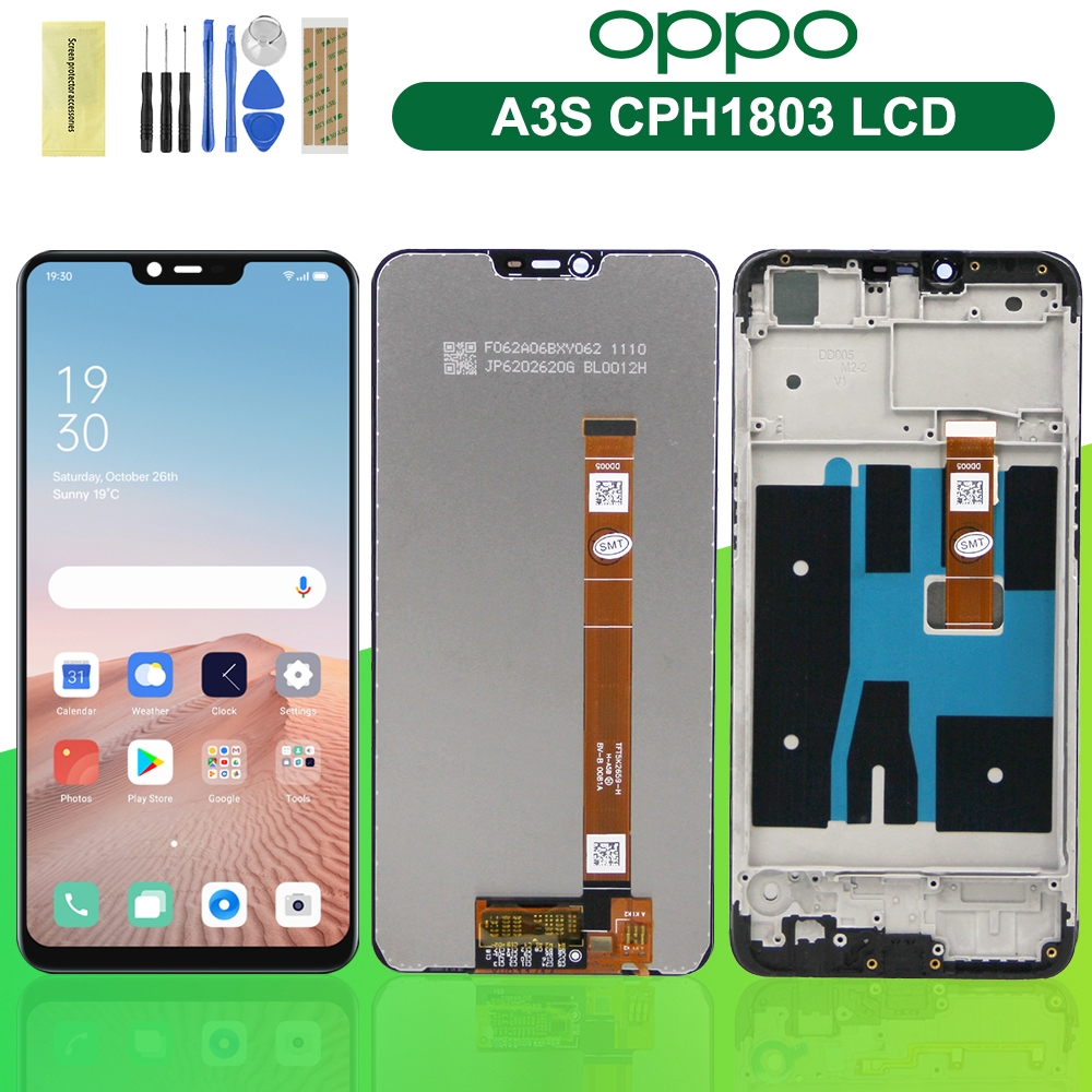 For OPPO A3s LCD Display Replacement+Touch Screen Digitizer CPH1803 CPH1805 Display With Frame ...