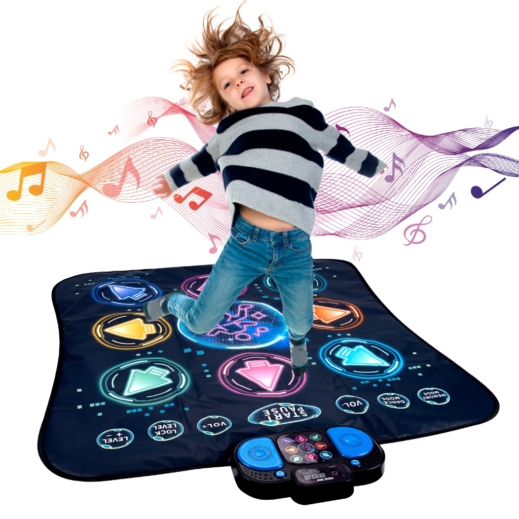 Musical Dance Mat for Kids Electronic Dancing Game Music Dance Pad with ...