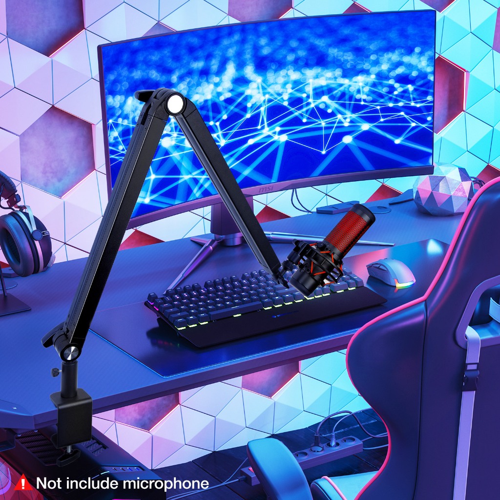 Blue Yeti Boom Arm with Extension Tube - Mic Boom Arm Compatible with ...