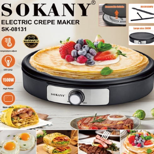 SOKANY 1500W Electric Crepe Machine Pancake Maker Multifunction ...