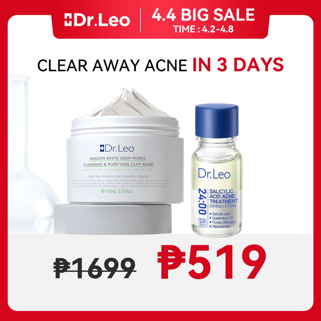Dr.Leo Fast Acne Set Acne Essence Salicylic Acid Anti-acne Serum+White ...