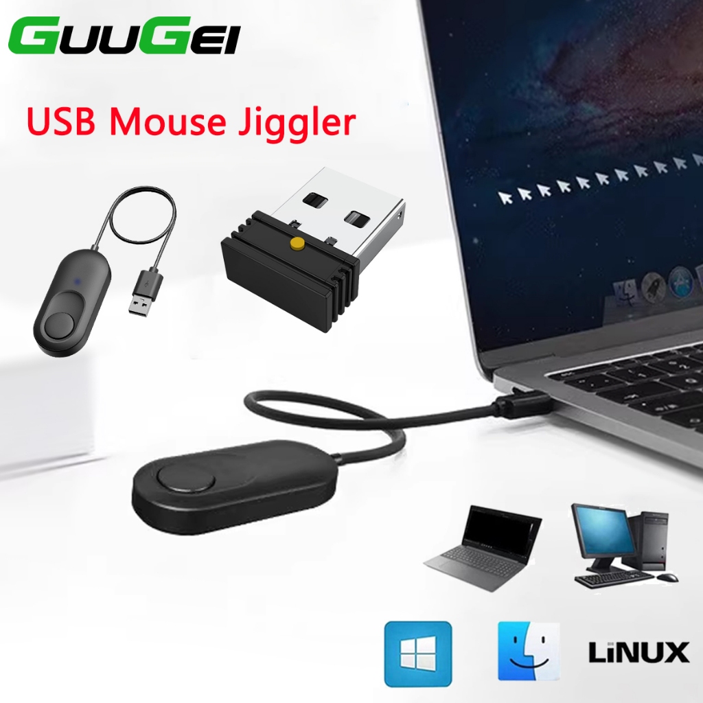 Guugei USB Mouse Jiggler Undetectable Mouse Mover Anti Sleep Mouse ...