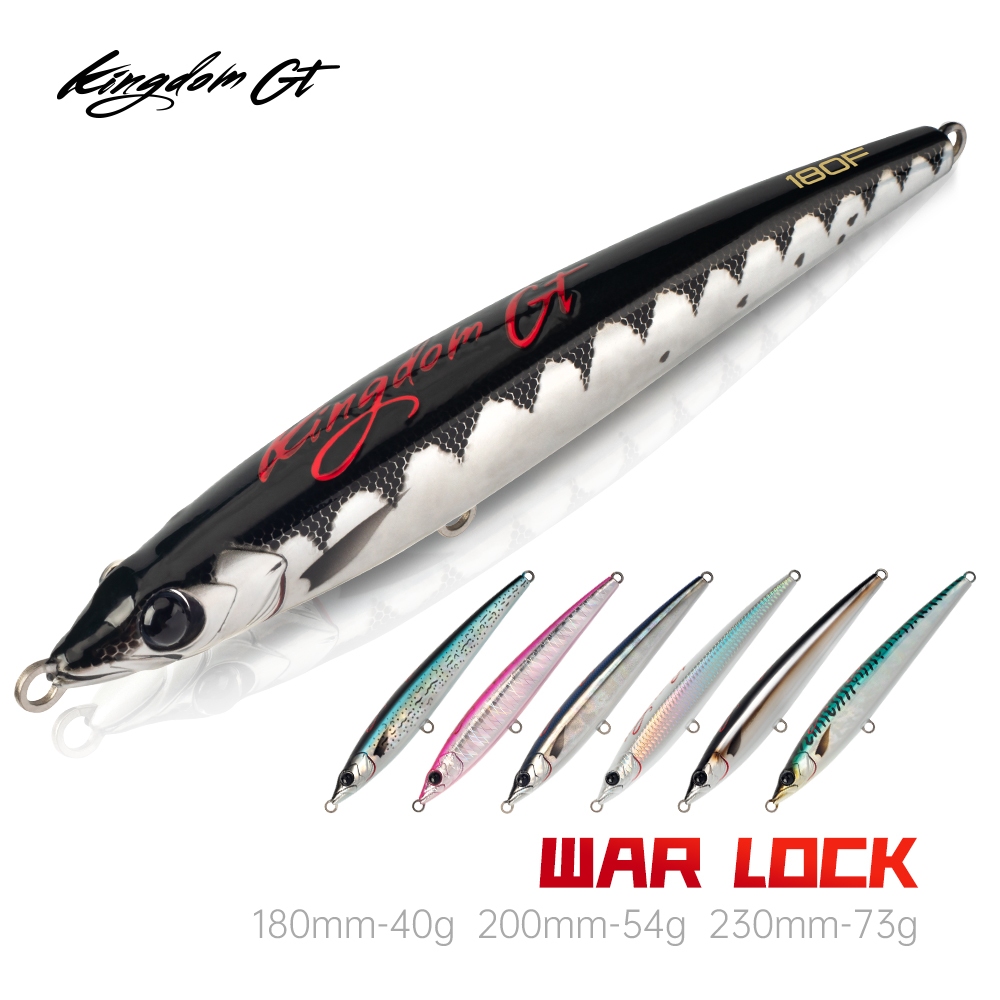Kingdom WAR LOCK Sea Fishing Lures 40g/180mm 54g/200mm 73g/230mm Pencil ...