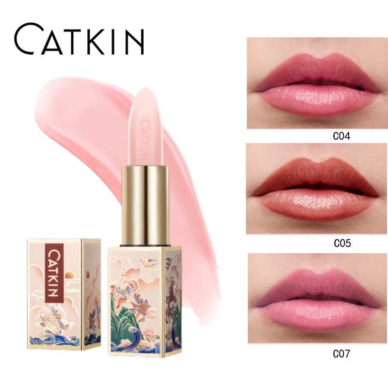 CATKIN Moonlight Lip Balm Color-Changing Lip Gloss Vitamin-E Moisturizing Tinted Lip Balm ...