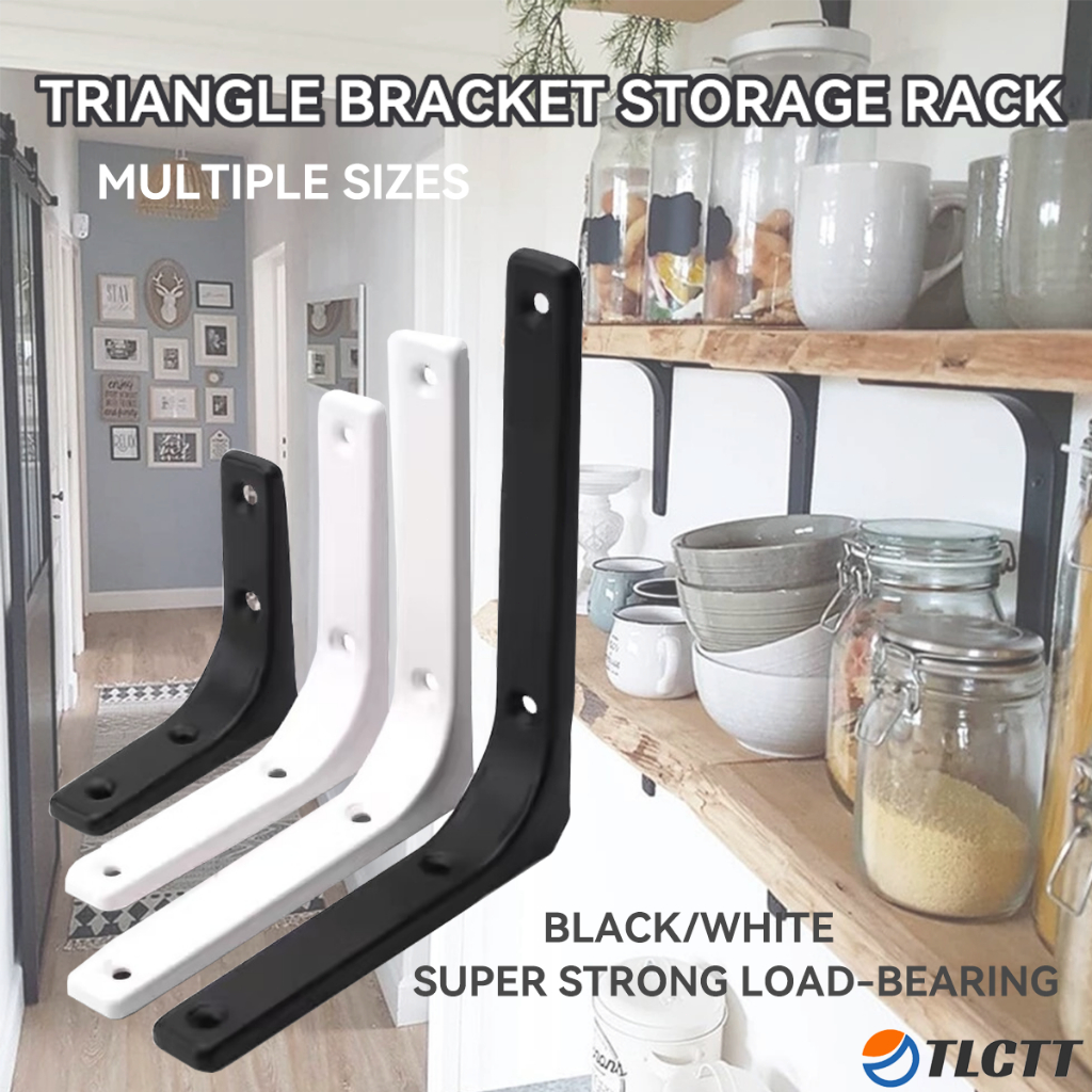 Multi-Size L-Shaped Shelf Bracket – Heavy-Duty Wall Support for 6”-12 ...