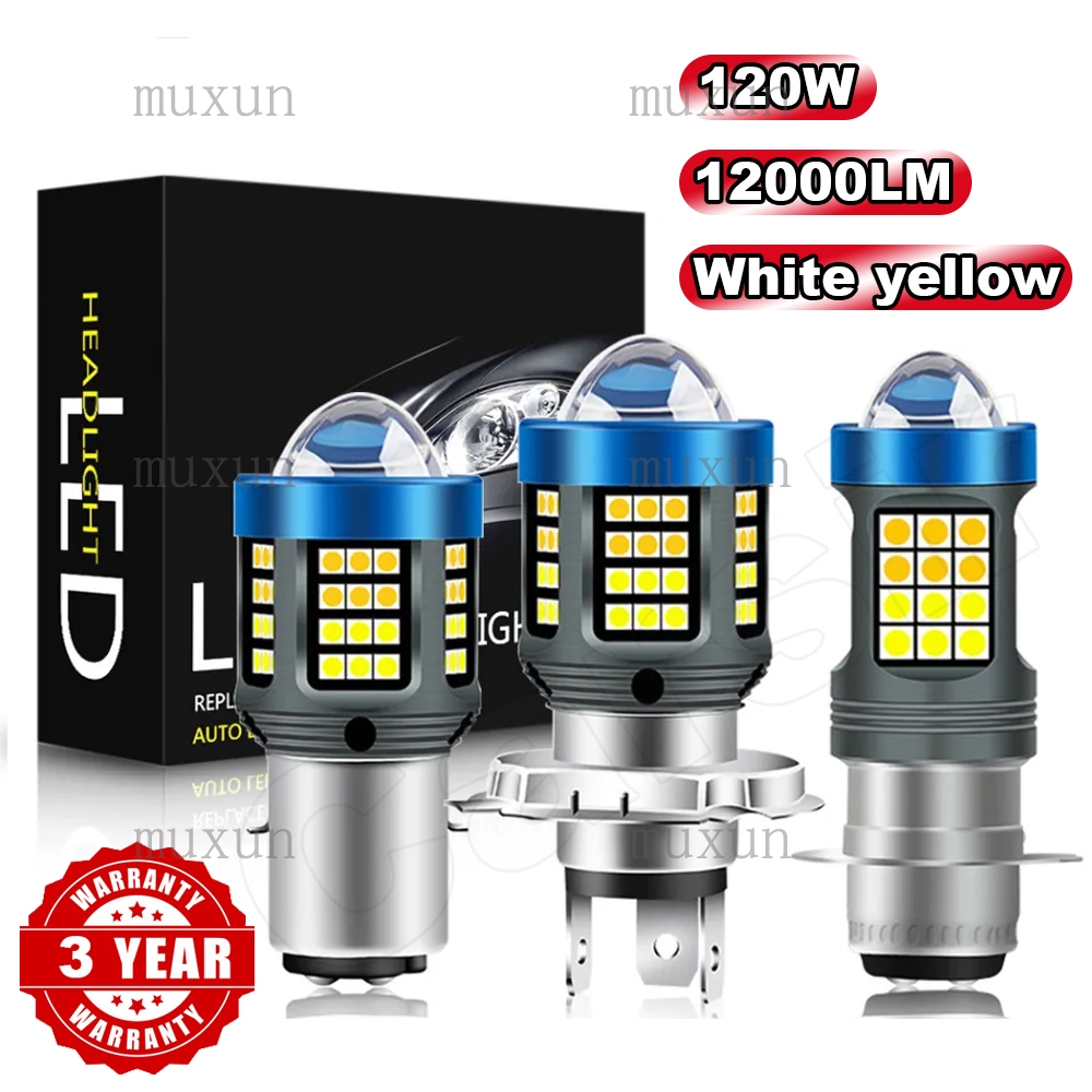 120W H4 LED light for motorcycle 360° Super Bright Mini Driving Light H4 H6 T19 P15D Headlight ...