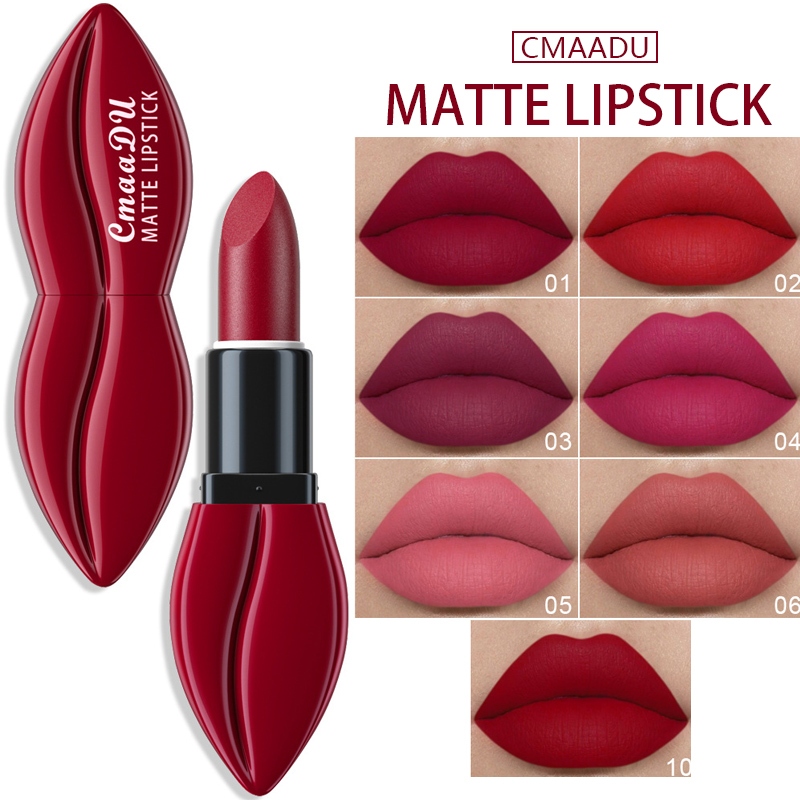 CmaaDu 10Color Matte Lip Gloss Lipstick Waterproof Lasting Non-fading ...