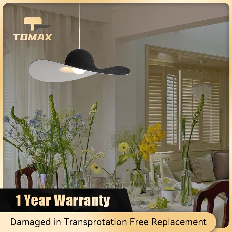 TOMAX Nordic Designer Italian Straw Hat Felt Chandelier - Modern ...