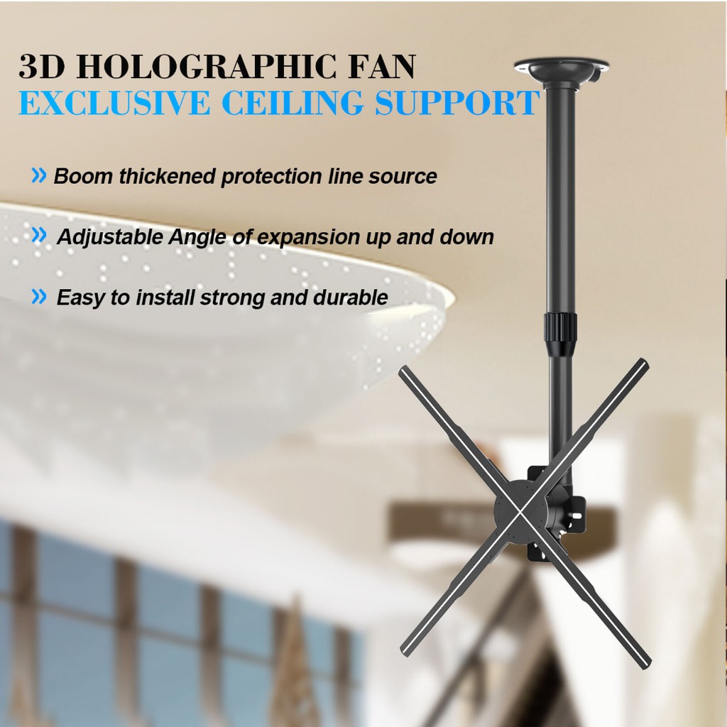 Fun~ 3D Holographic Fan Bracket/ Advertising Machine Projector Ceiling ...