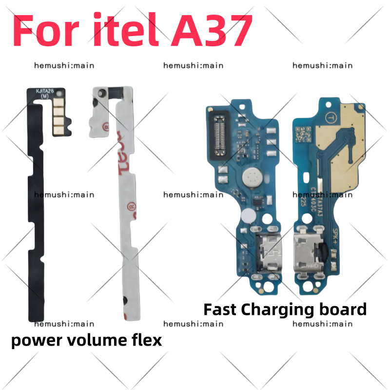 For itel A37 Power Volume Flex Button Switch USB Charger Charging Port ...