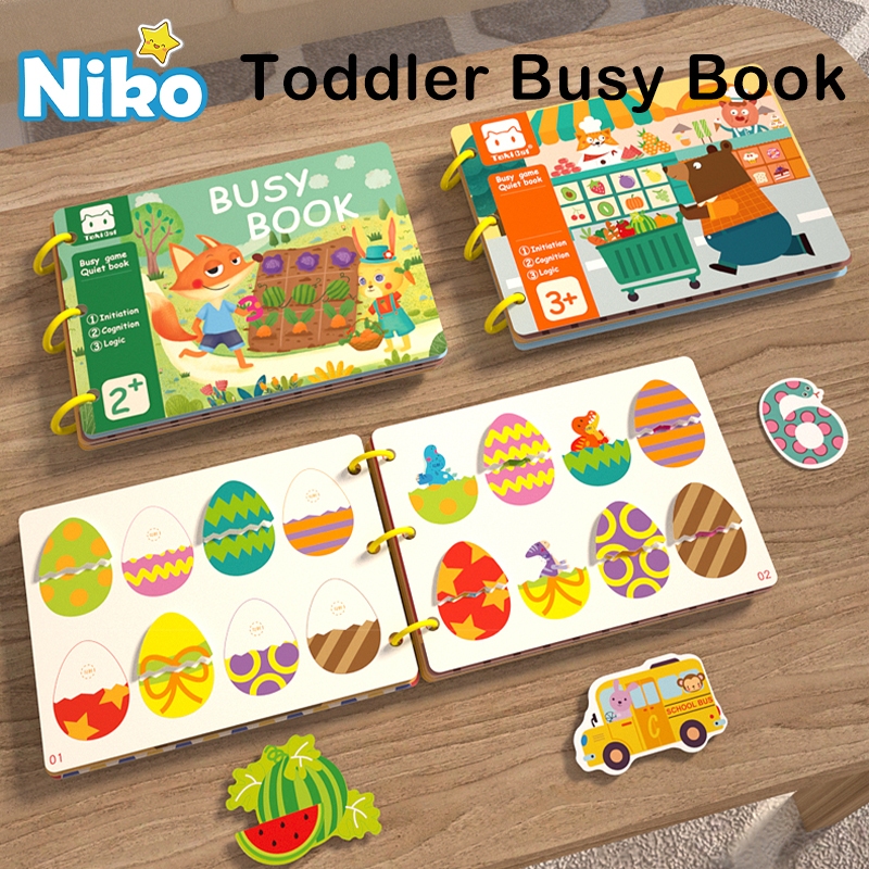 NIKO 30 Pages Sticker Game Busy Book For Toddlers Baby Activity Book ...