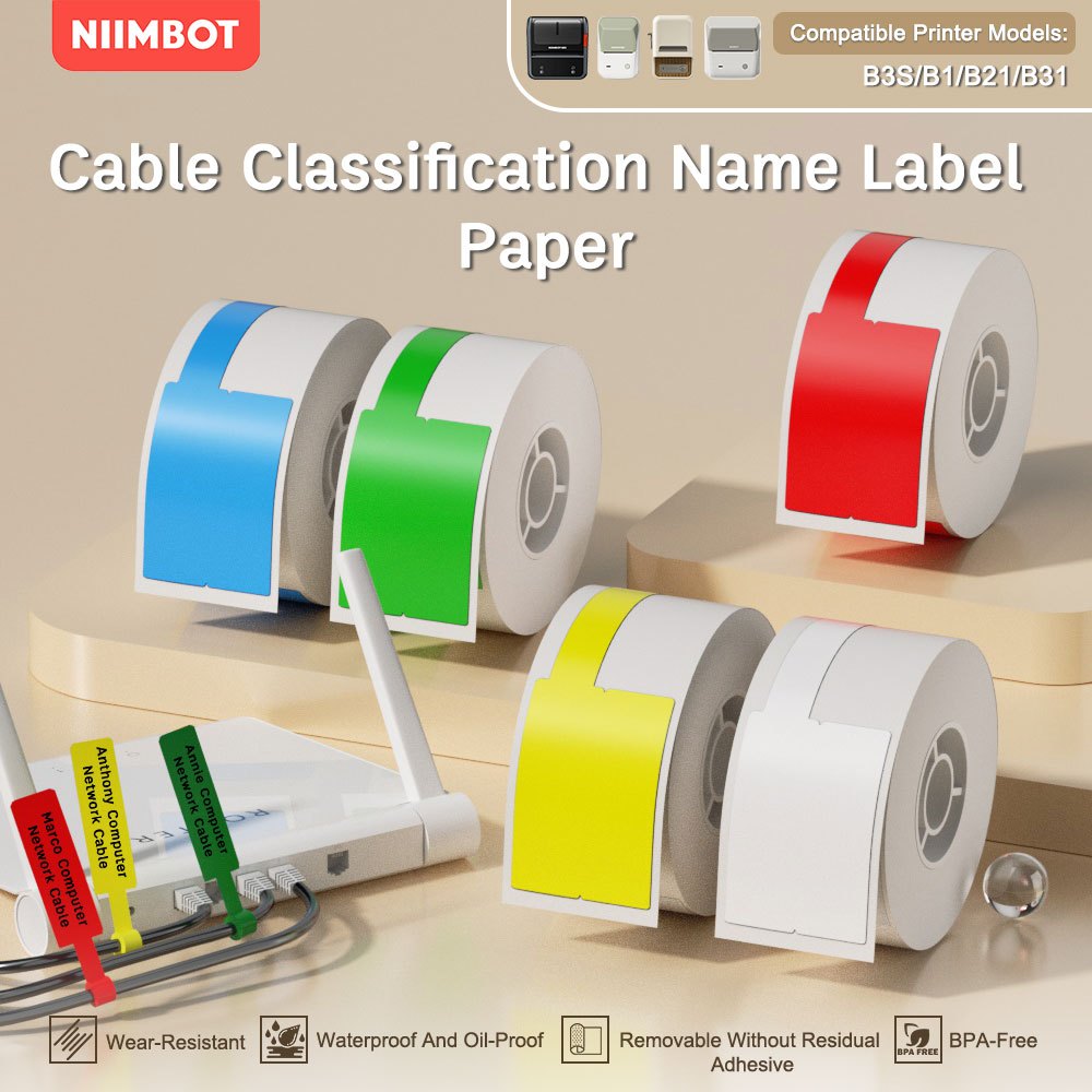 NIIMBOT B21/B1/B3S Cable Label Network Optical Fiber Pigtail Self ...