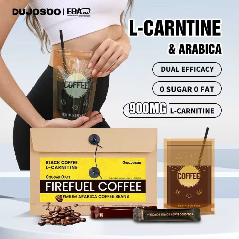 DUJOSOO Firefuel coffee 0 sugar 0 fat black coffee L-CARNITINE 6g- Pack of 10 | Shopee Philippines