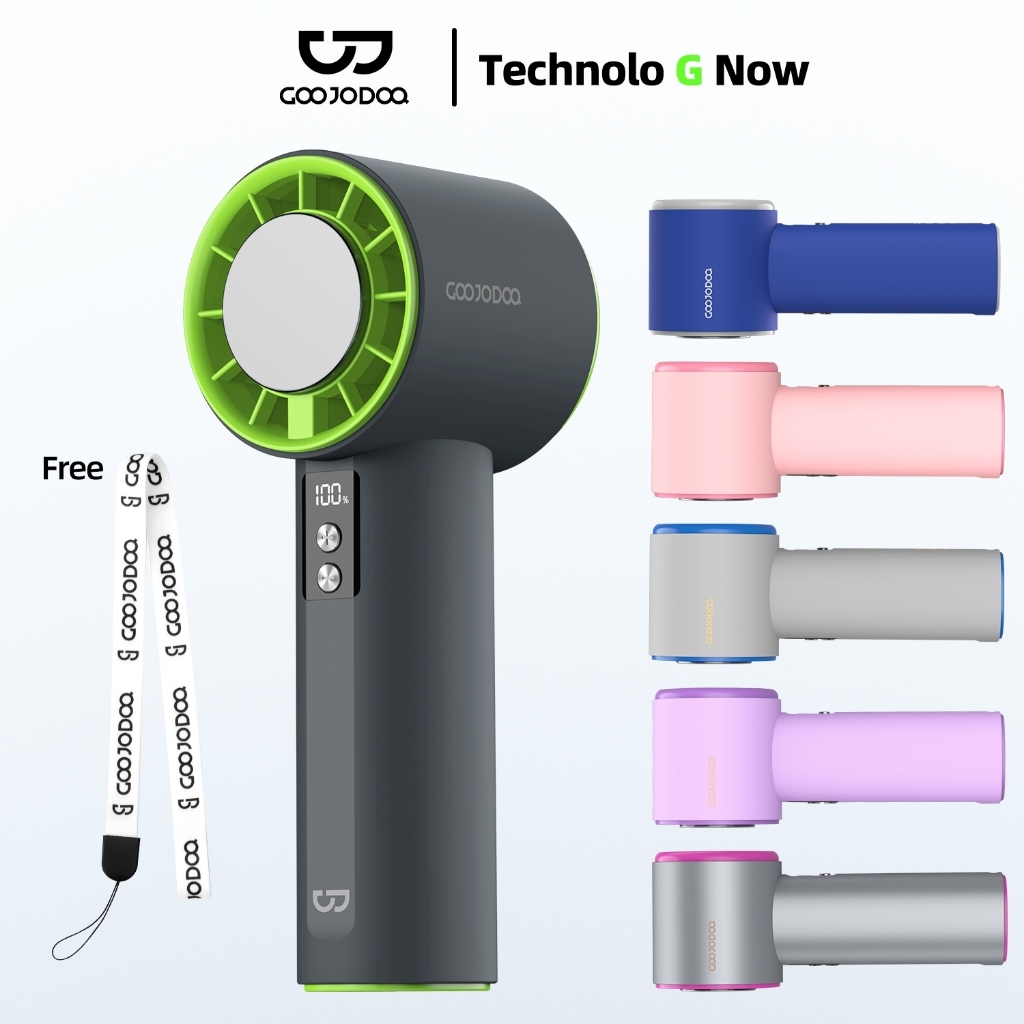 GOOJODOQ 4000 mAh High Speed Fan Handheld Fan Rechargeable Mini ...
