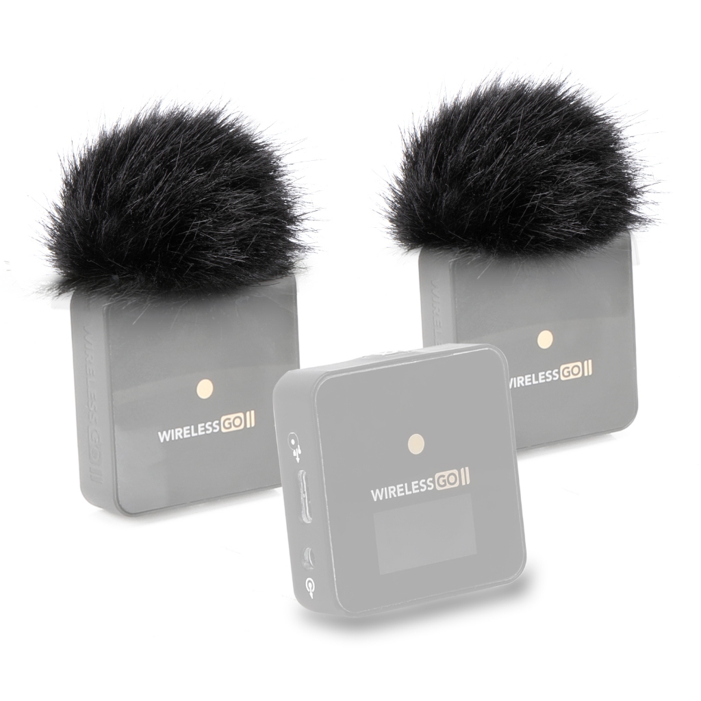 SUNMON Mic Pop Filter Furry Windscreen for Rode Wireless Go 2 ...