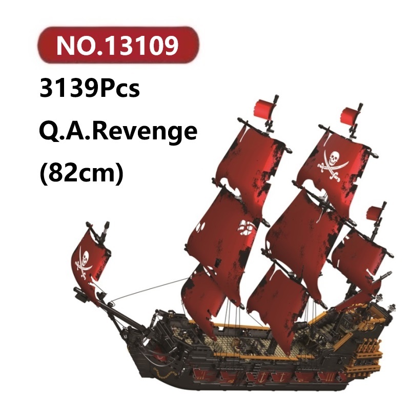 Queen Revenge Pirate Ship (82cm) Building Blocks 3139Pcs Mould King ...
