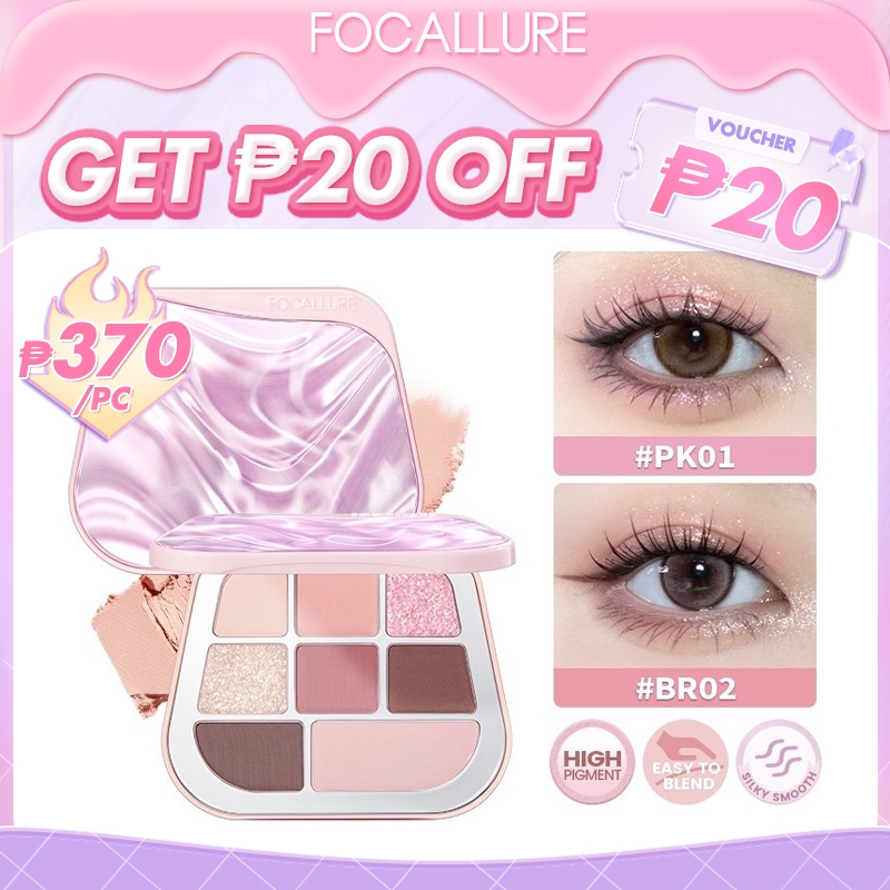FOCALLURE 8 Color Eyeshadow Palette High Pigment Long Lasting Non ...