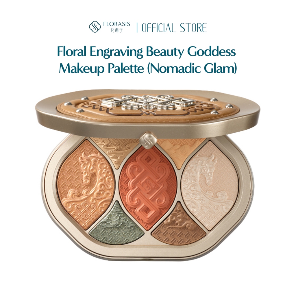 Florasis Floral Engraving Beauty Goddess Makeup Palette(Nomadic Glam ...