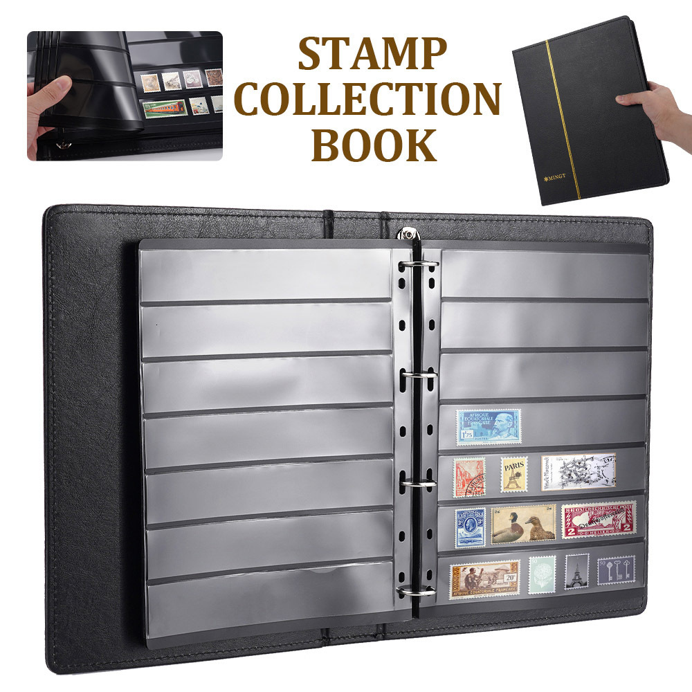 1/10Pcs 7 Grid Postage Stamp Album Pages Coin Collection Stamps Holder ...