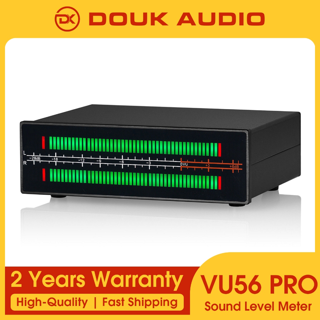 Douk Audio VU56 PRO MIC+LINE Stereo LED Sound Level Meter Music ...