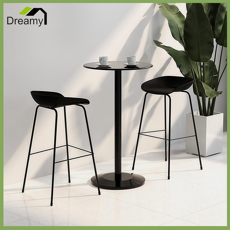 High Round Table Nordic Simple Iron Coffee Bar Dining Room Living Room ...