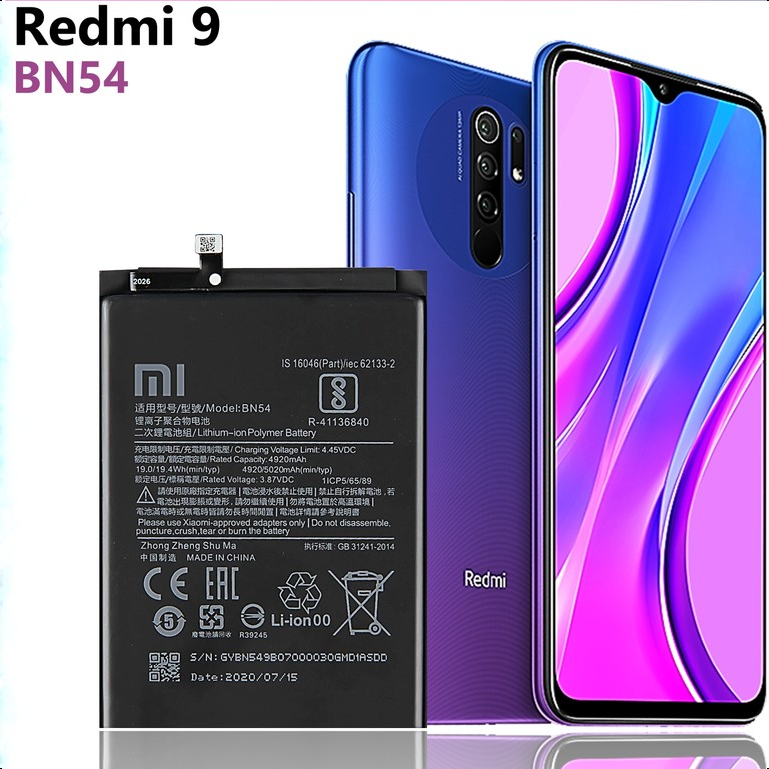 xiaomi Redmi 9 ,10X 4G,Model BN54 5020mAh Capacity battery | Shopee ...