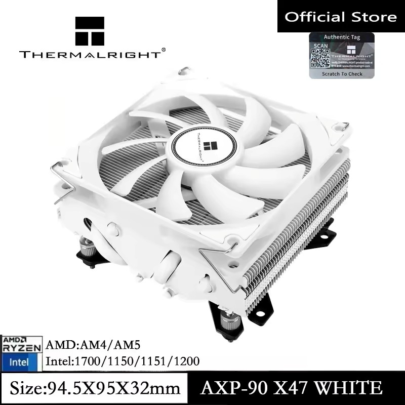 Thermalright AXP90 X47 White CPU Radiator Low Profile CPU Cooler with ...
