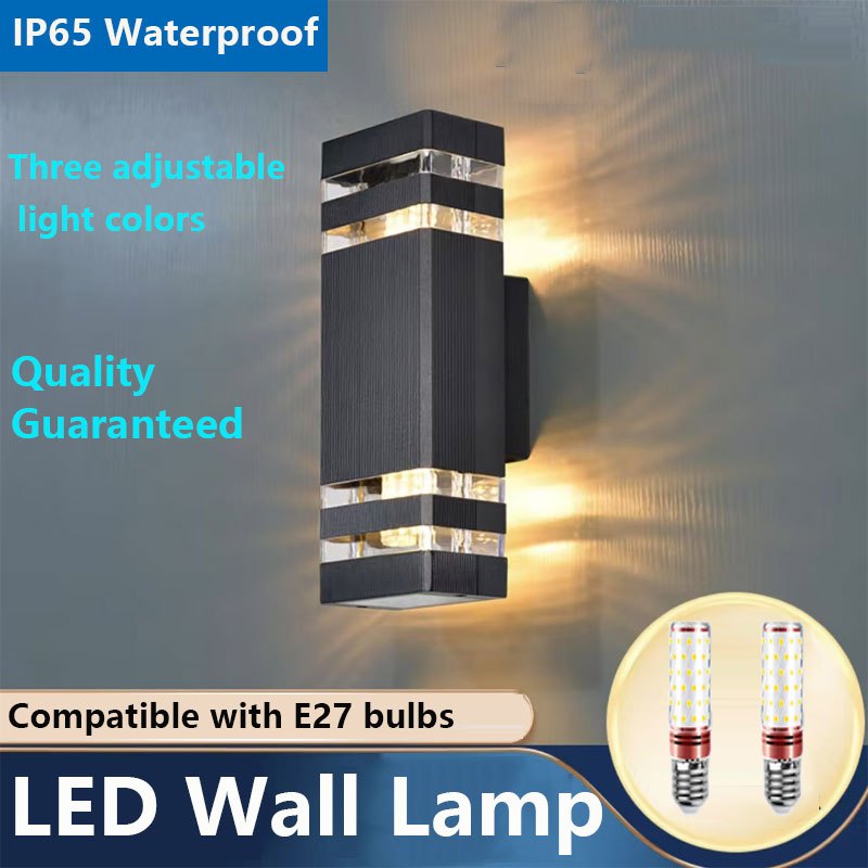 Tri-Color LED Wall Light Outdoor Waterproof Up Down Lights Indoor Wall ...