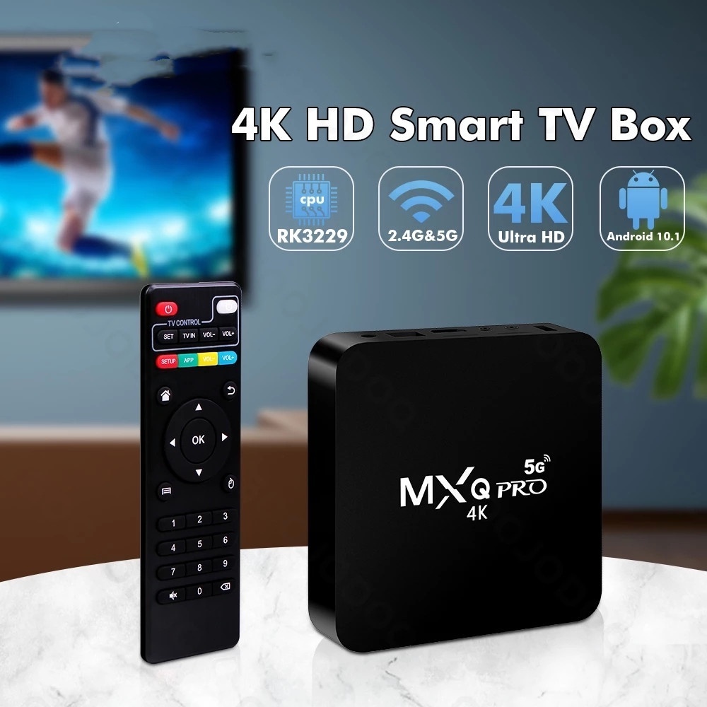 2025 MXQ HD 4K Smart box Android TV Box + I8 mini Keyboard digital TV ...