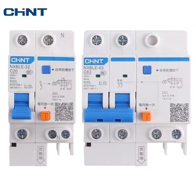 CHINT DZ47LE NXBLE-63 NXBLE-32 NXBLE-125 30MA Residual Current Operated Circuit Breaker Leakage ...